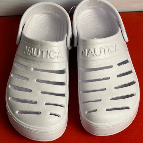 Nautica | Shoes | Nautica River Edge Unsex White Clog Slip On Size 8 W ...
